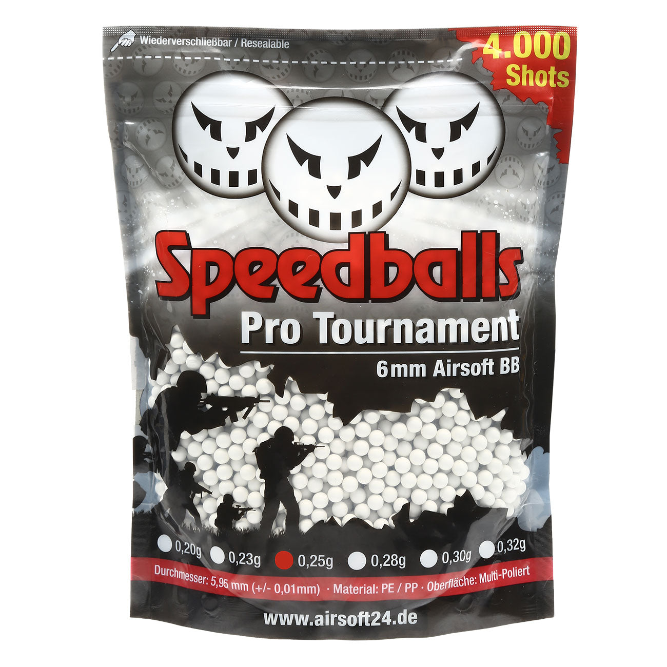Speedballs Pro™ – 0.25g Tournament-Grade Airsoft BBs (4,000 Rounds ...
